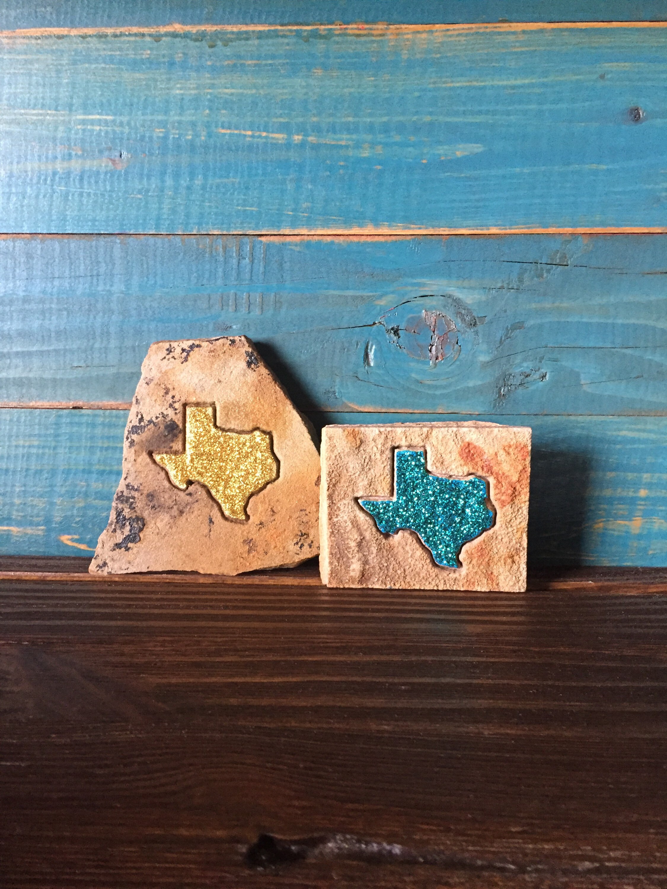 Tiny Texas Shape Engraved Flagstone Stone Succulent Garden | Etsy