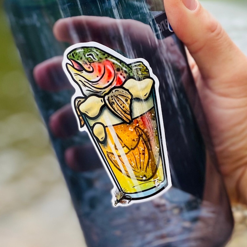 Fly Fishing Sticker - Etsy