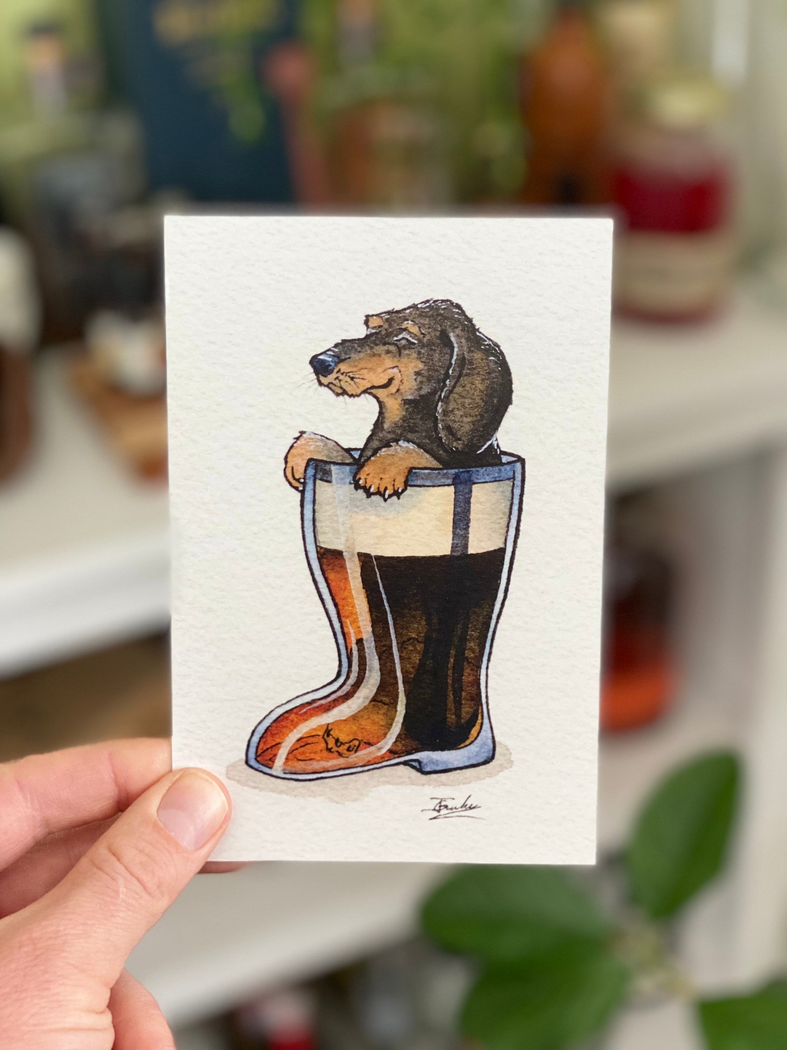 Dazed Dachshund Das Boot Drinking Buddy Art Print frame Not - Etsy