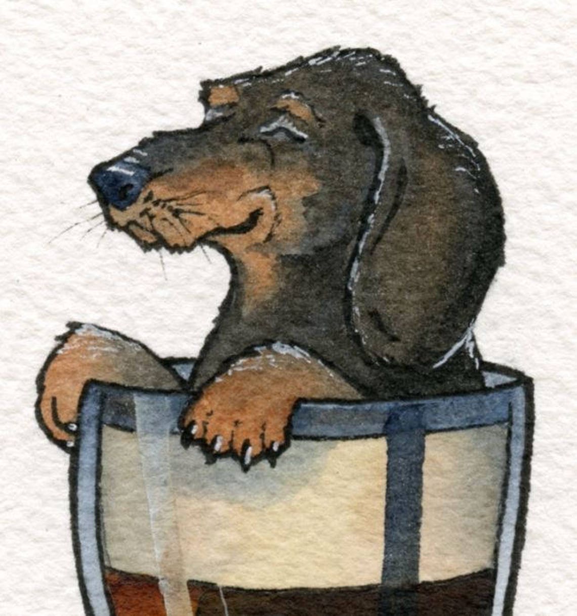 Dazed Dachshund Das Boot Drinking Buddy Art Print frame Not - Etsy