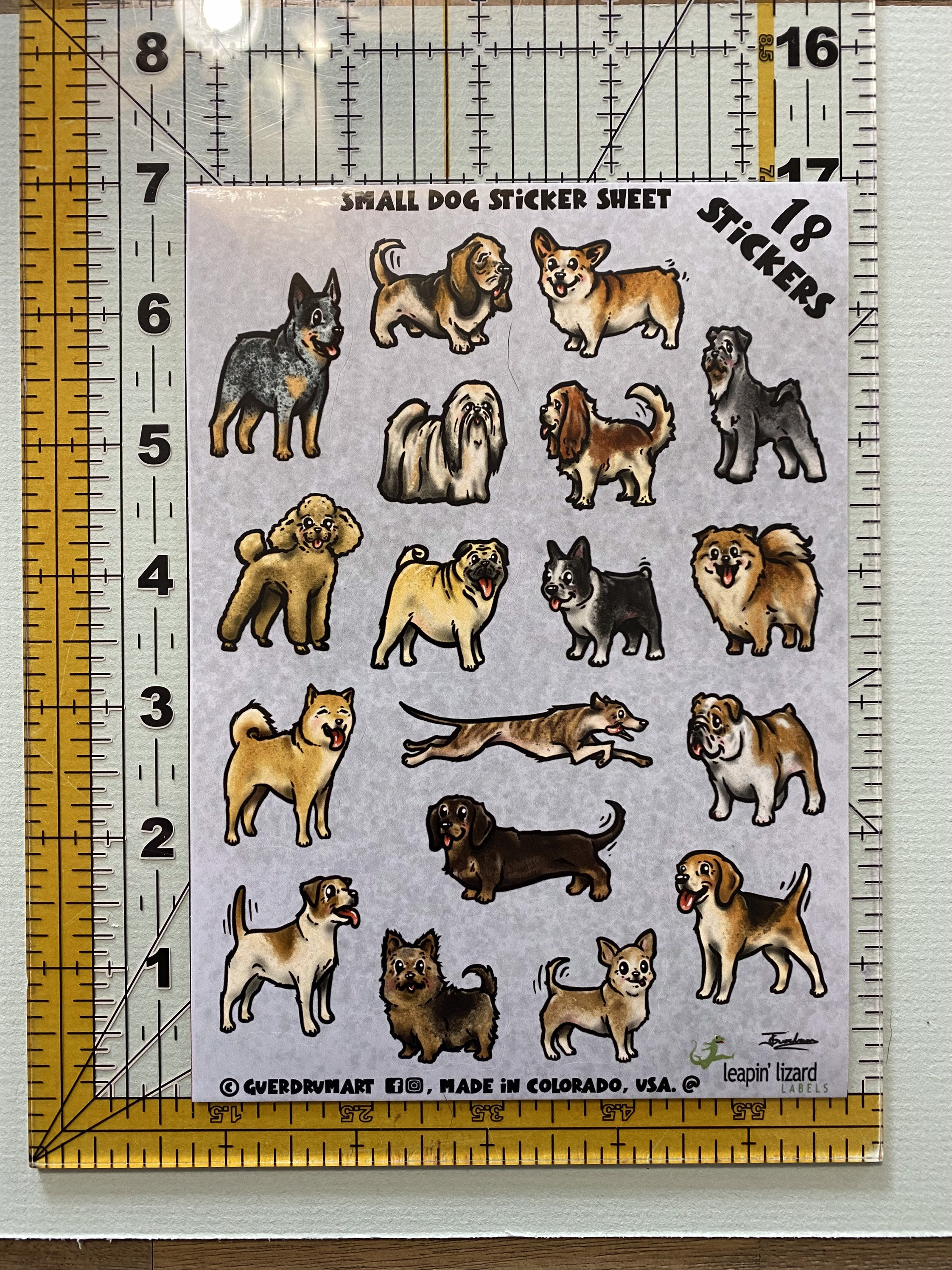 Small Dog Sticker Sheet 18 Waterproof Stickers - Etsy.de