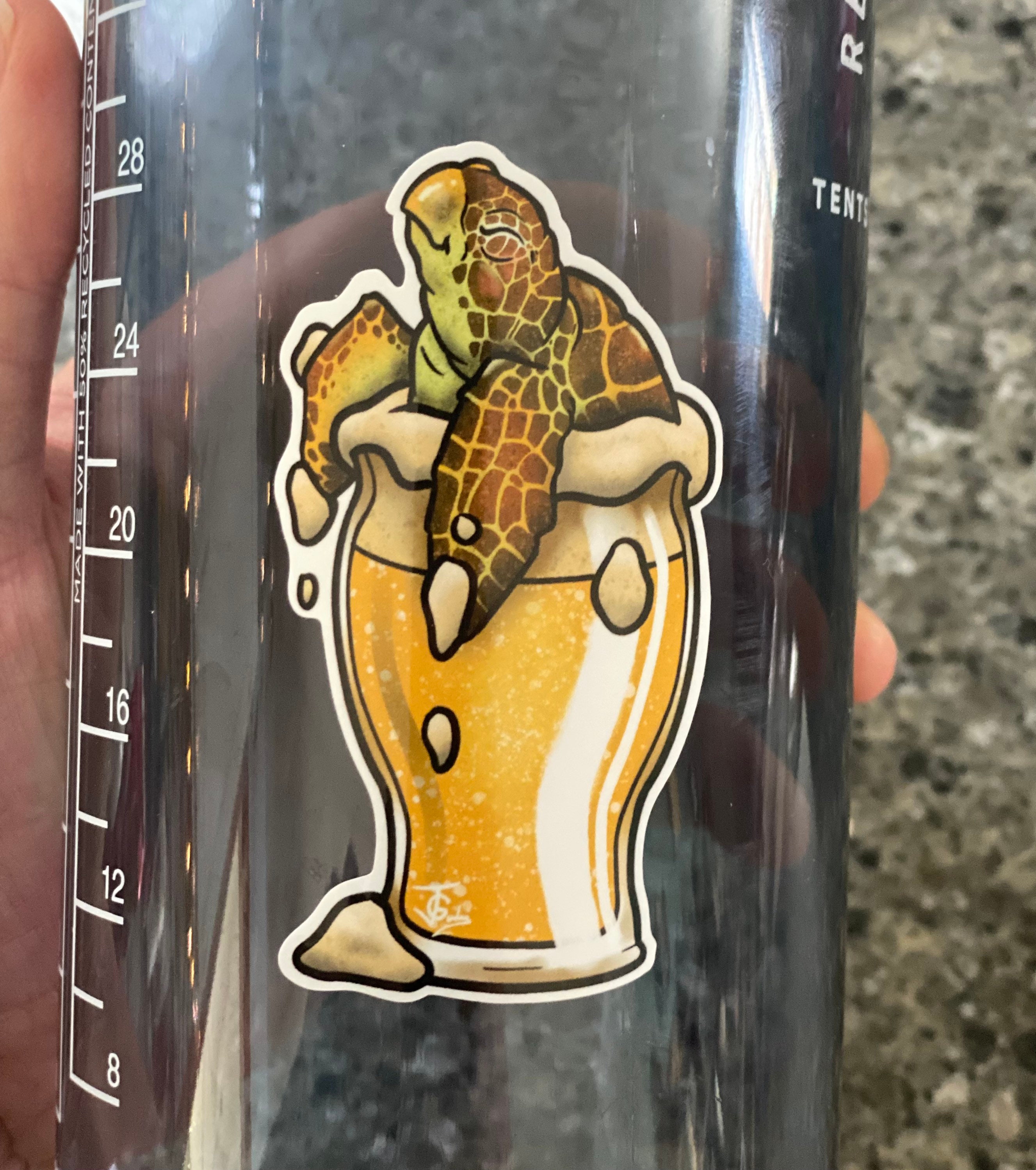 Sea Turtle Hazy IPA Sticker Waterproof Dishwasher Safe FREE | Etsy