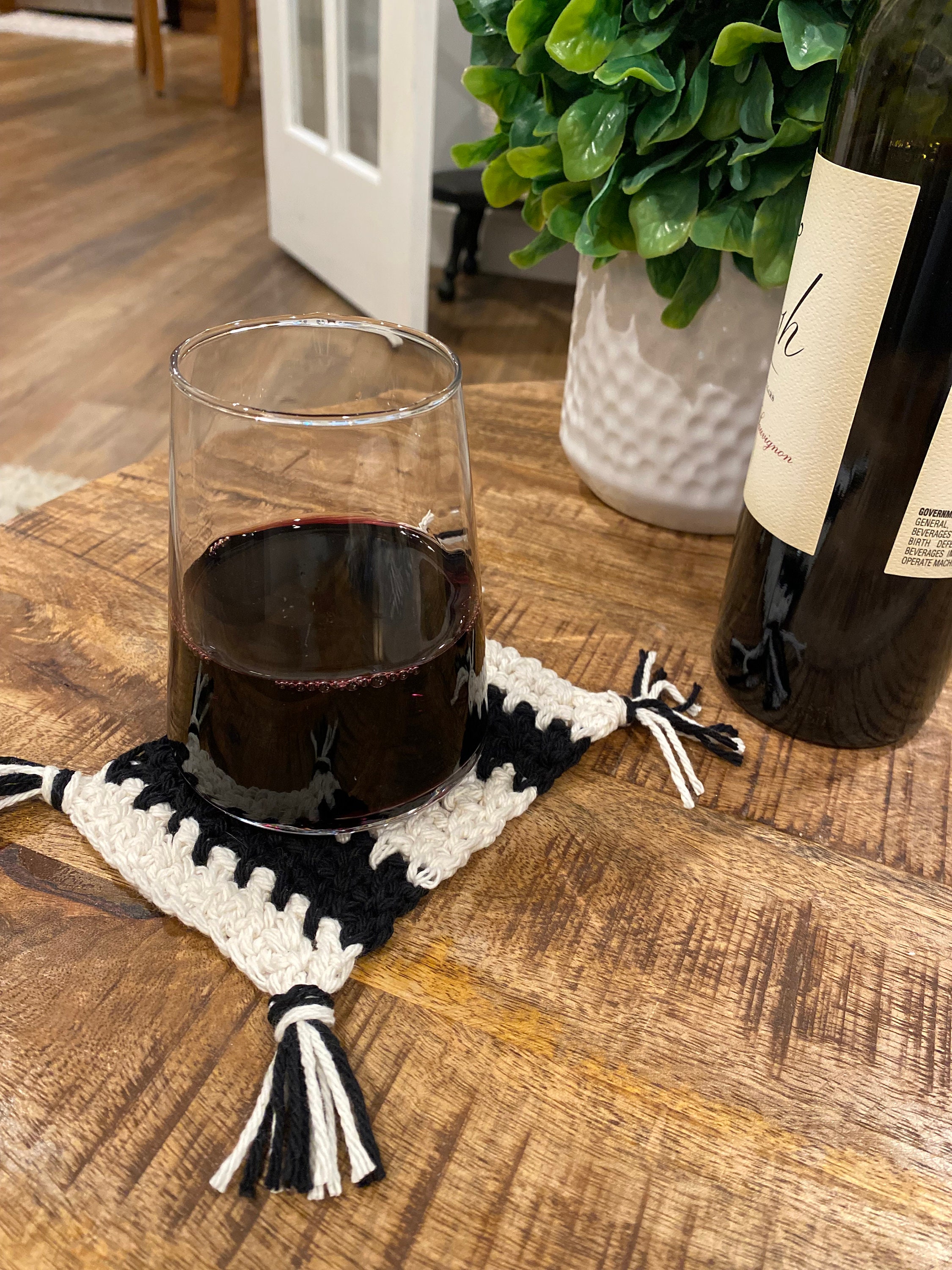 Crochet Boho Coaster Set - Etsy