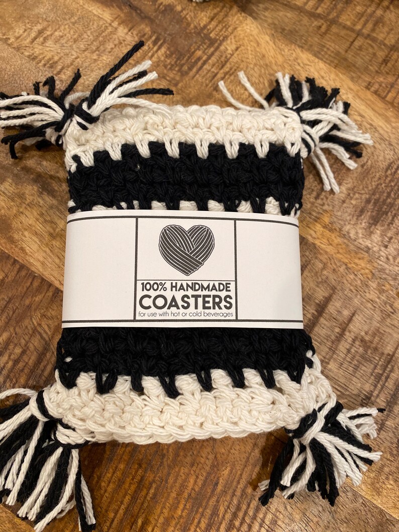 Crochet Boho Coaster Set - Etsy