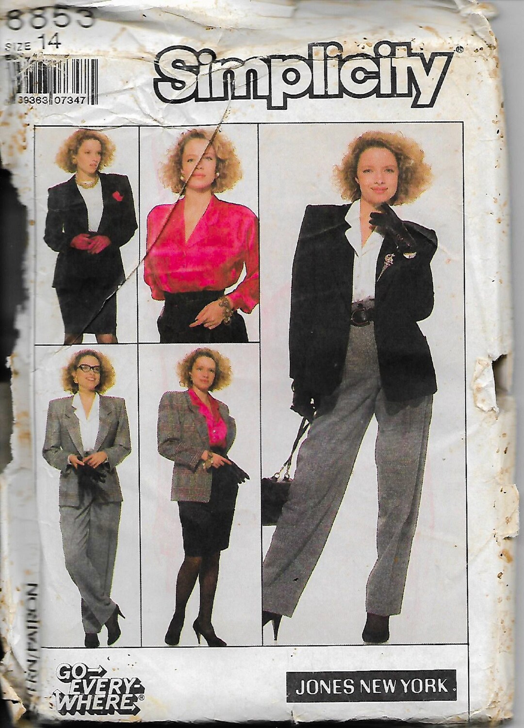 Simplicity 8853 Misses Blouse,skirt, Pants and Lined Jacket Size 14 ...