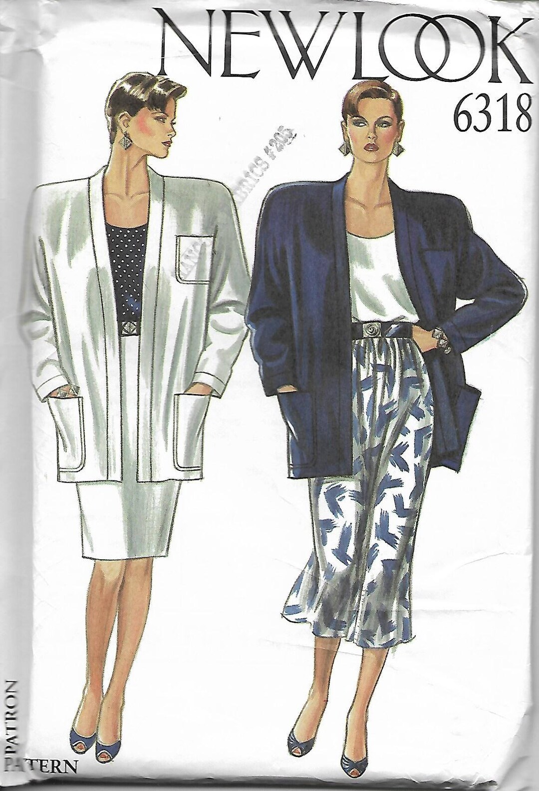 New Look 6318 Misses Jacket and Skirt in 2-versions Size 8-18 Uncut - Etsy