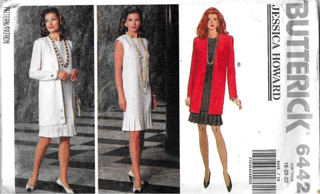 Butterick 6442 Misses Jacket and Dress Size 18,20,22 UNCUT - Etsy