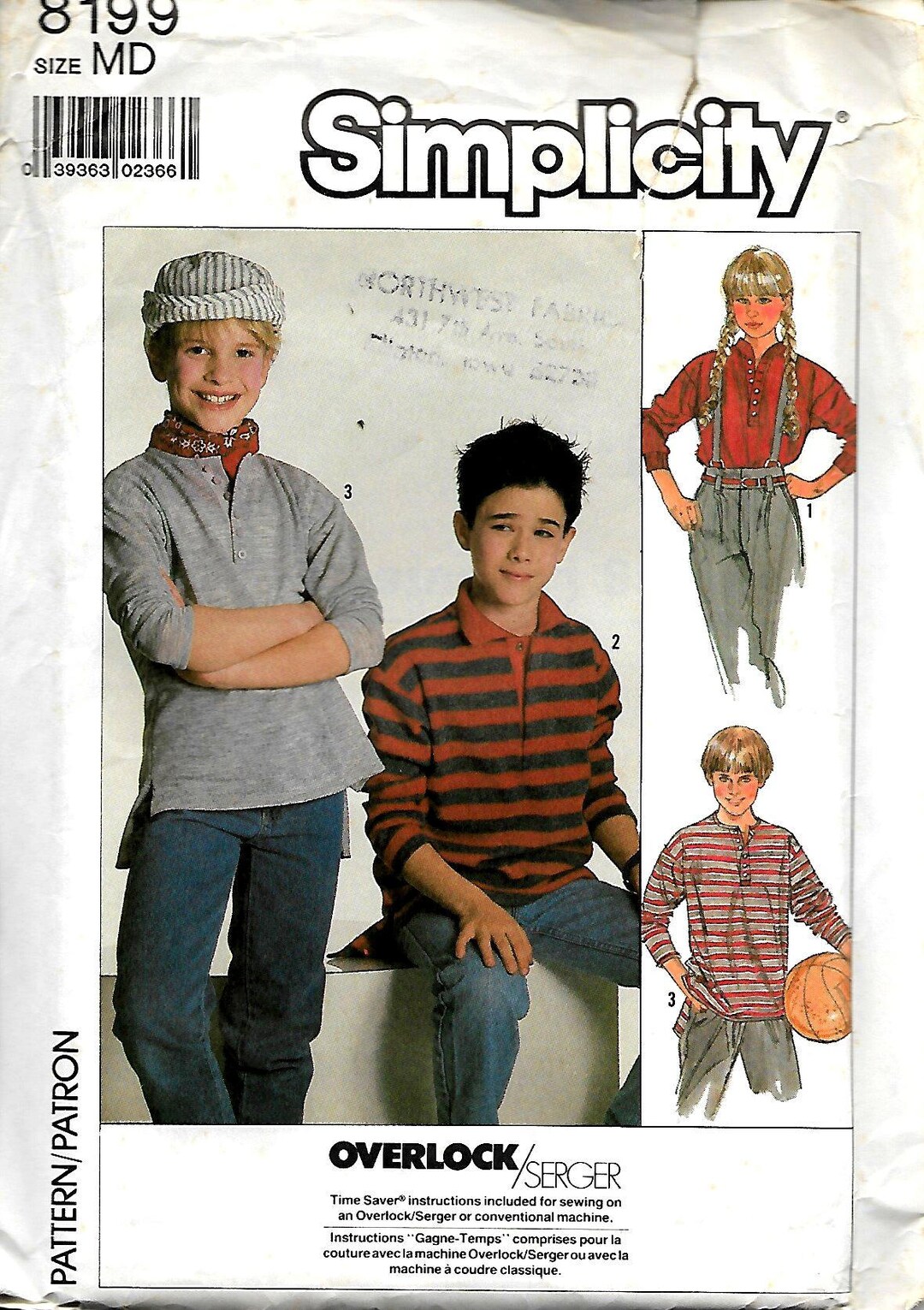 Simplicity 8199 Boy's or Girls Loose-fitting Knit Top Size Med - Etsy