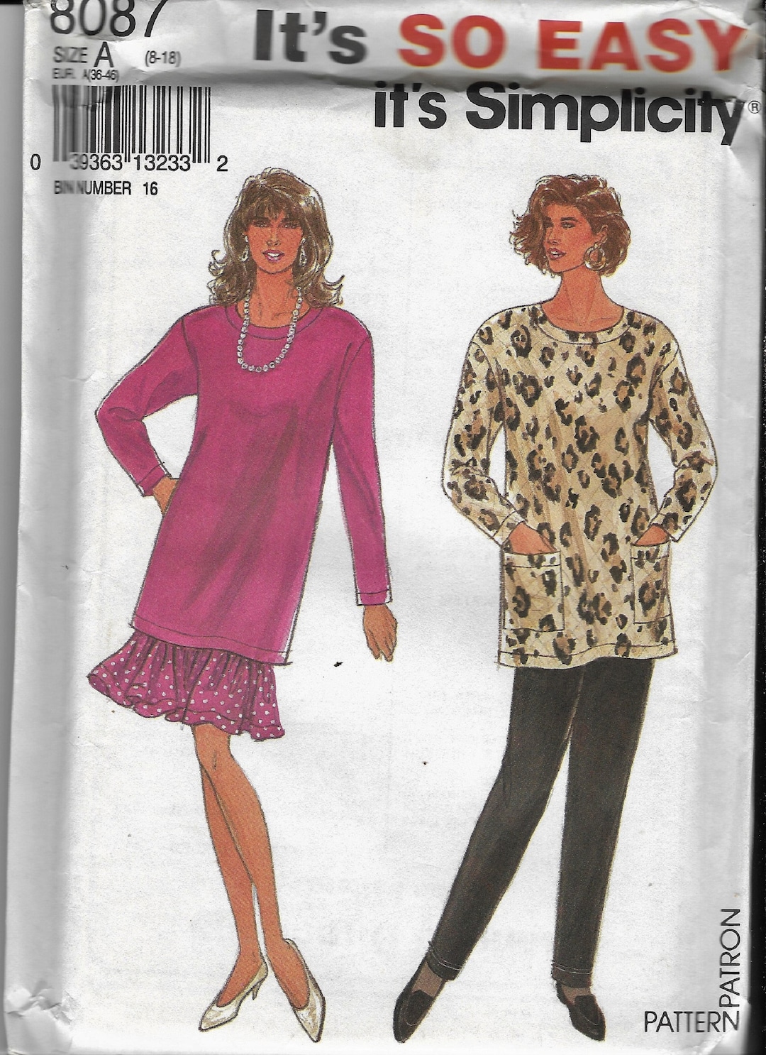 Simplicity 8087 Misses Pants, Skirt and Tunic Size 8 –18 Uncut - Etsy