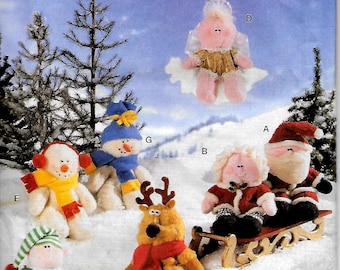 Butterick Holiday Crafts Pattern 5731 Holiday Beany Buddies 8 to 9 Bean ...