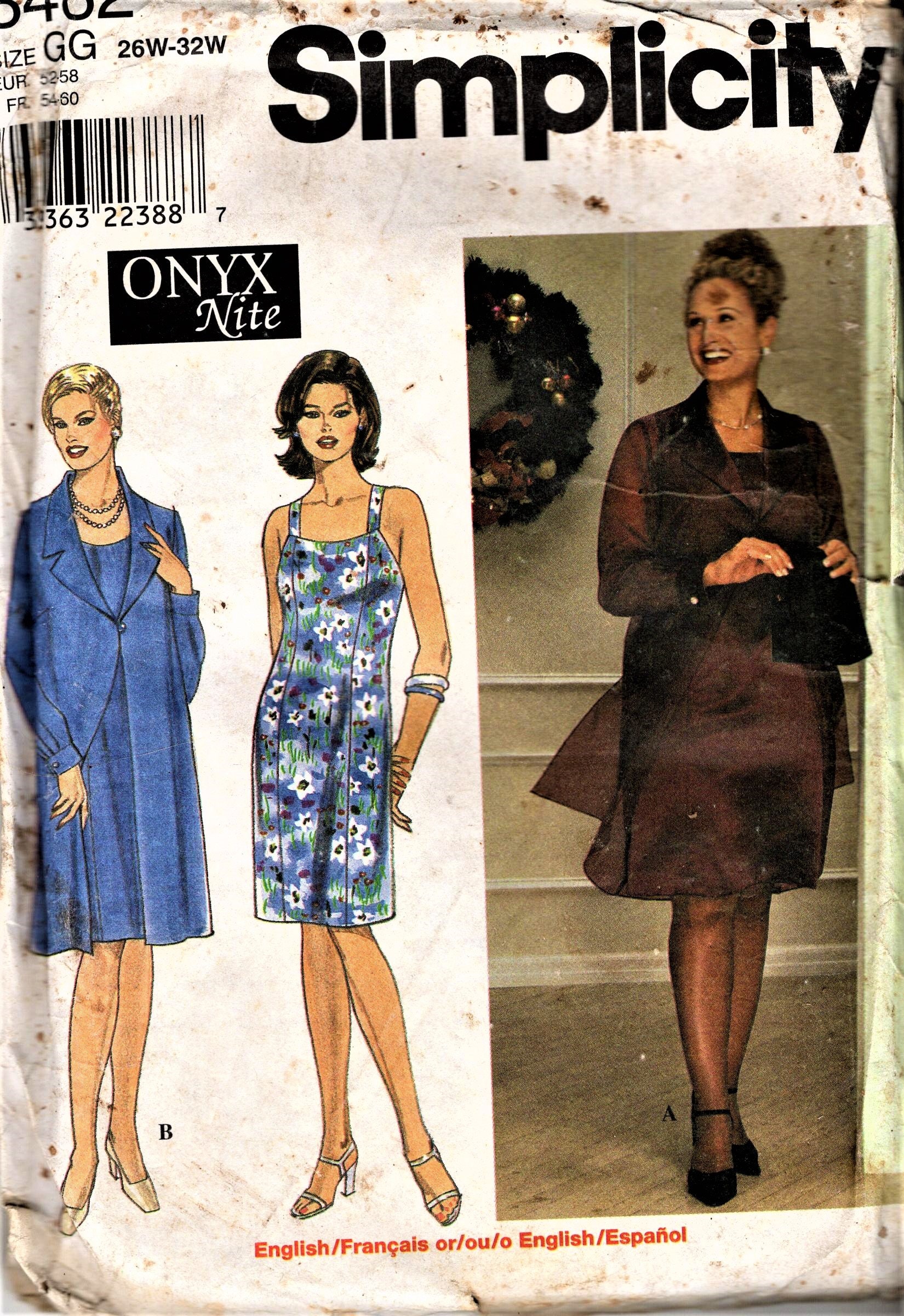Simplicity 8482 Women's/petites Dress and Coat Size 18W-24W or Size 26W ...