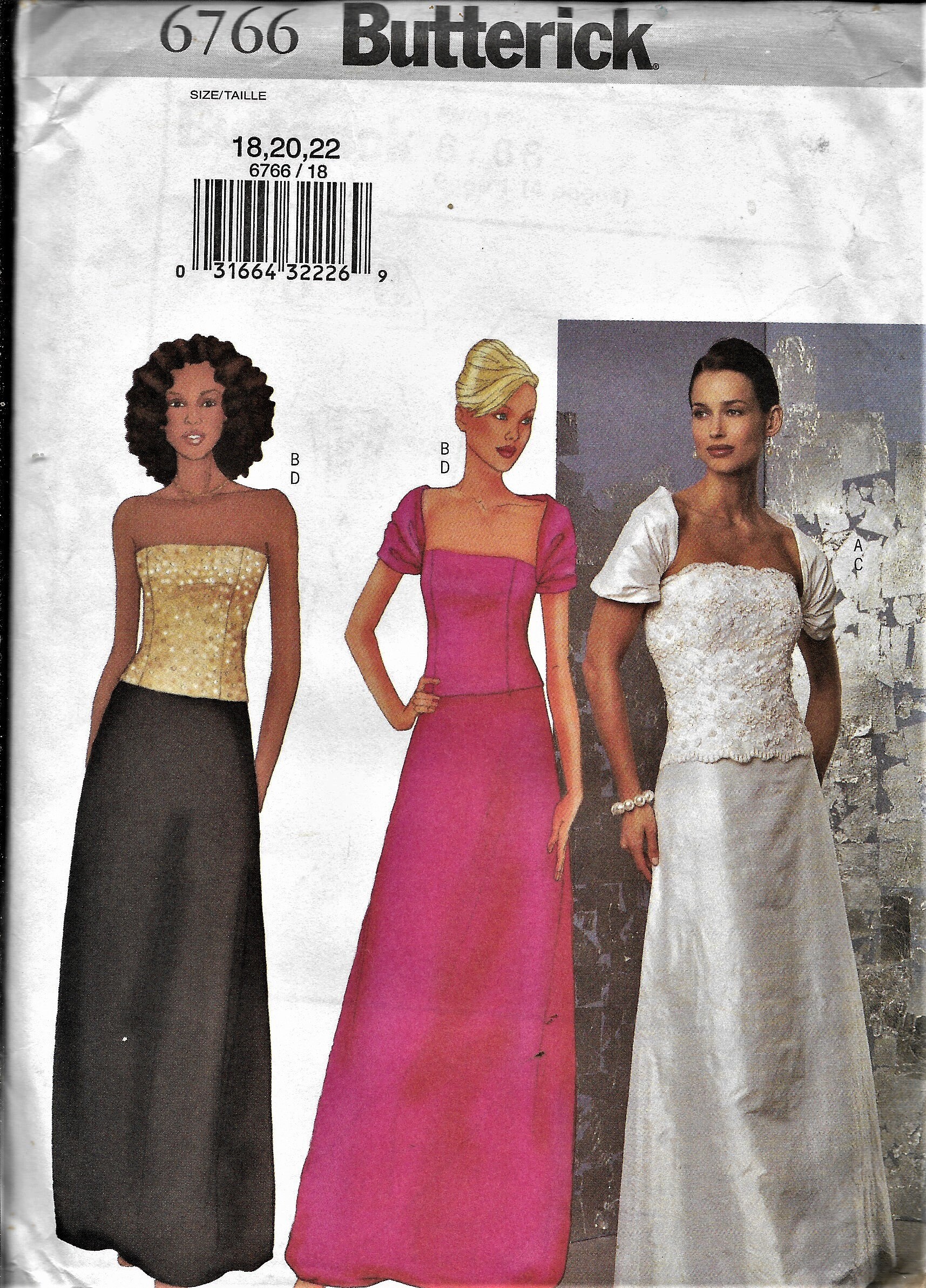 Butterick 6766 Misses/petite, Women's Wedding Gown, Evening Gown ...