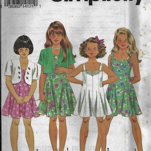 Simplicity 8445 Girls Sun Dress, Jacket and Purse Size 12-14 Uncut - Etsy