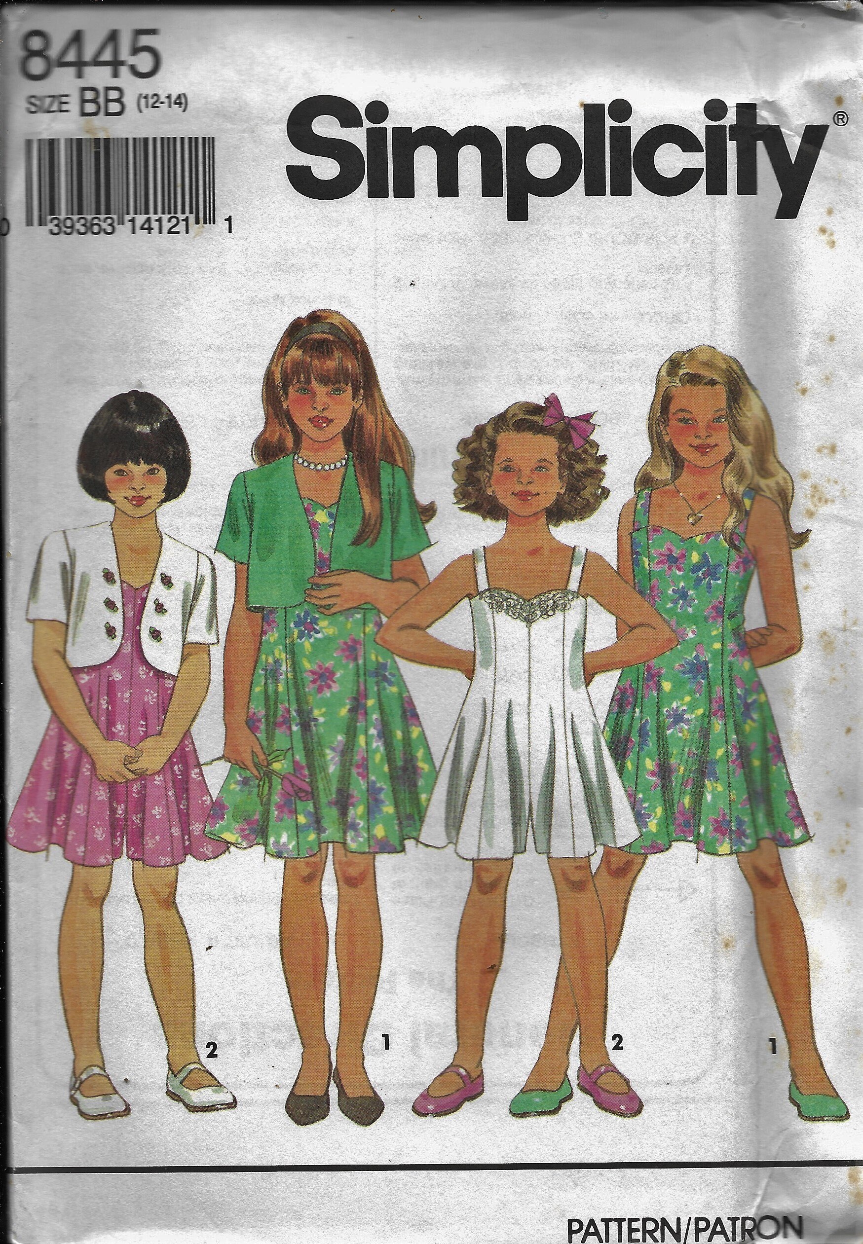 Simplicity 8445 Girls Sun Dress, Jacket and Purse Size 12-14 Uncut - Etsy