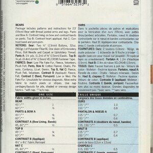 Butterick 6853 Make Your Own Bears and Clothes Uncut - Etsy