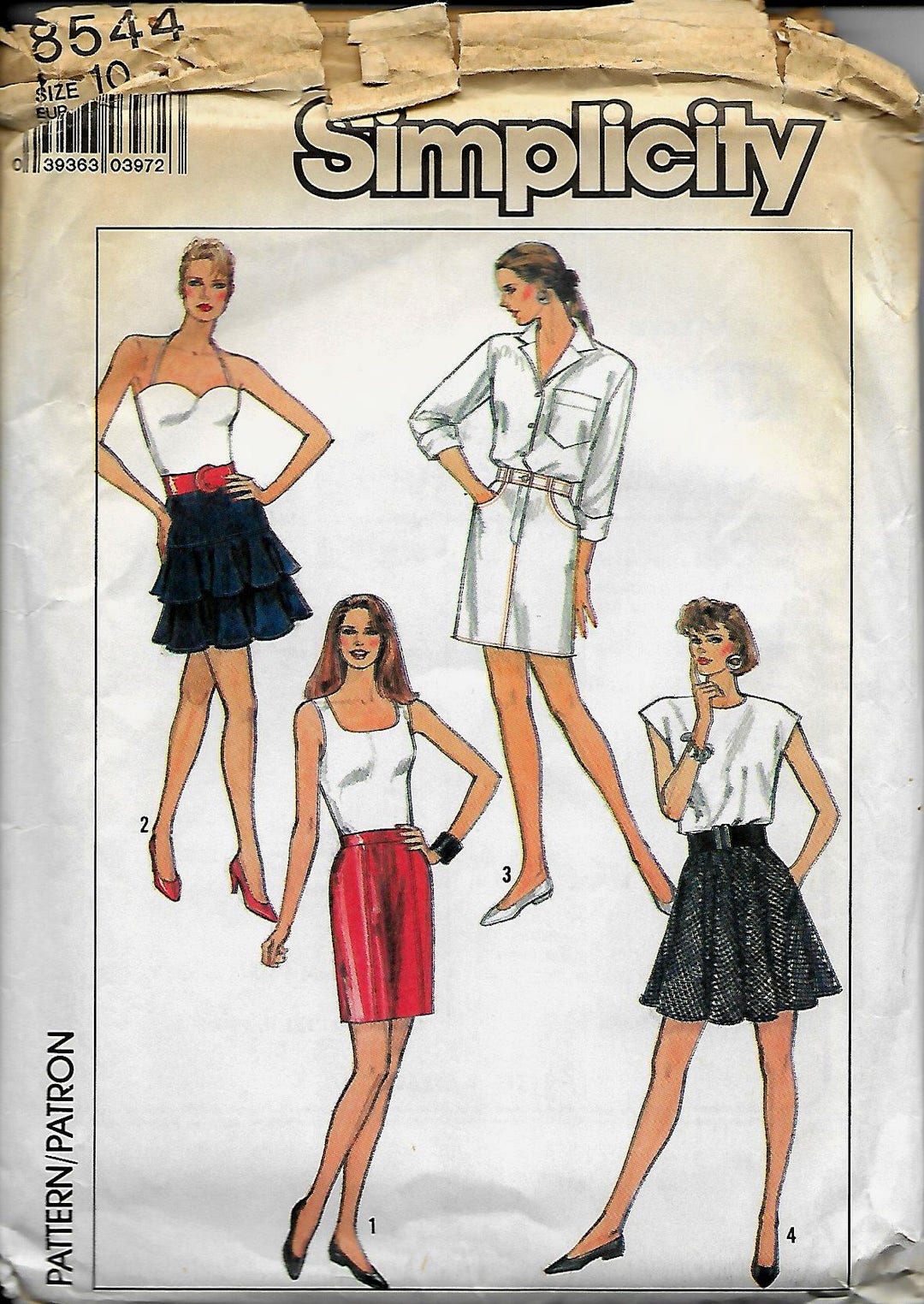 Simplicity 8544 Misses Skirts in Four Versions Size 10 Uncut - Etsy