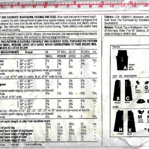 Simplicity 8127 Girls/chubbies Nightgown Pajamas and Robe | Etsy