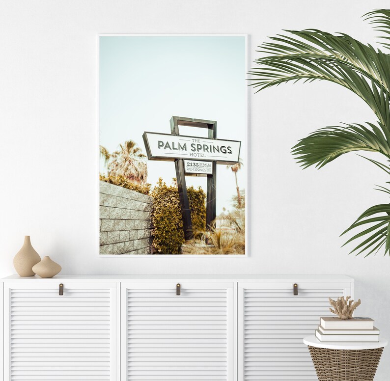 Palm Springs Palm Springs Sign Palm Springs Art California - Etsy