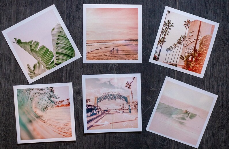 California Photo Set 6 Small Prints Santa Monica Pier Los | Etsy