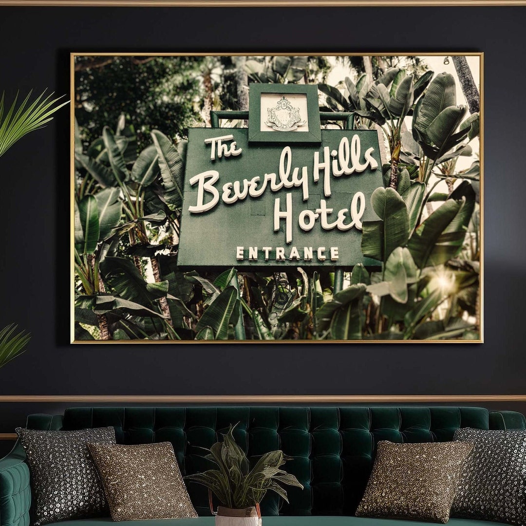 Beverly Hills Hotel Sign, Beverly Hills Hotel Print, Gift for Her ...