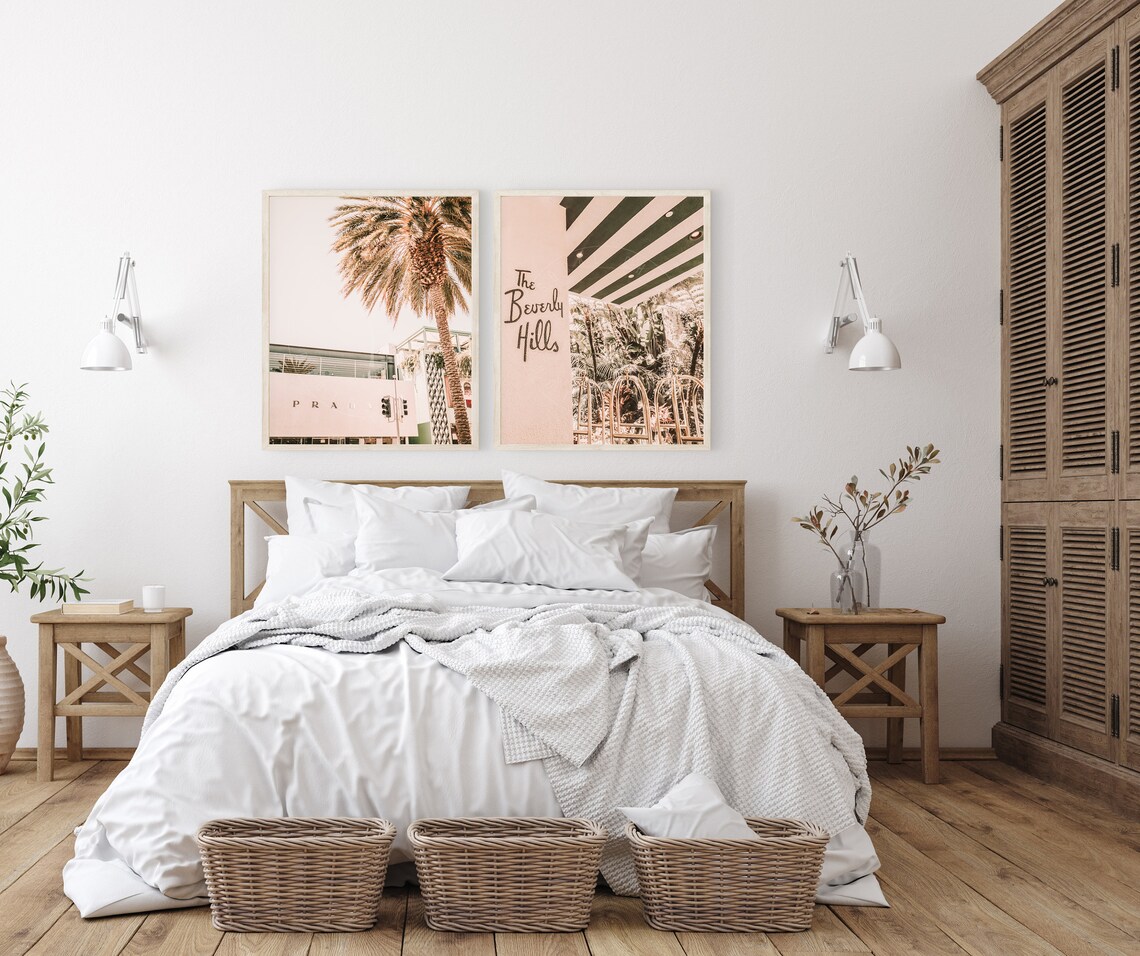 Beverly Hills Prints Beverly Hills Wall Art Pink Prints - Etsy