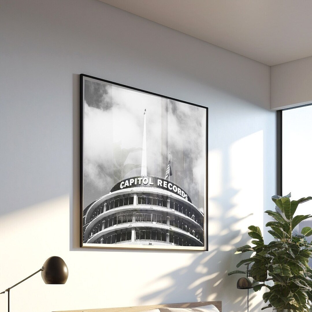 Hollywood Print, Hollywood Blvd, Capitol Records Building, Musician ...