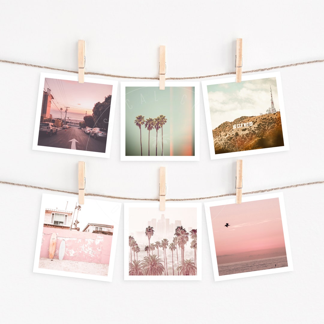 California Mini Print Set Beach Prints Hollywood Santa - Etsy
