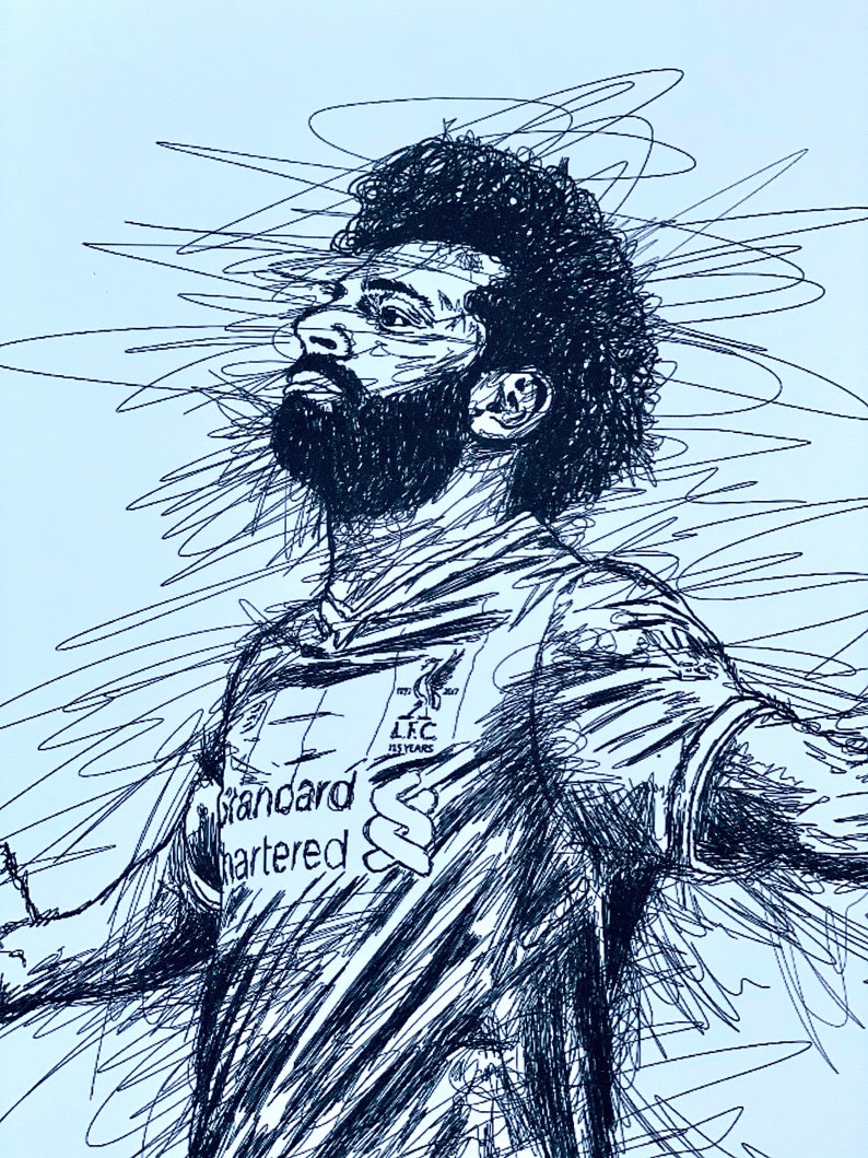Salah A4 Print of an Original iPad Scribble Drawing by - Etsy