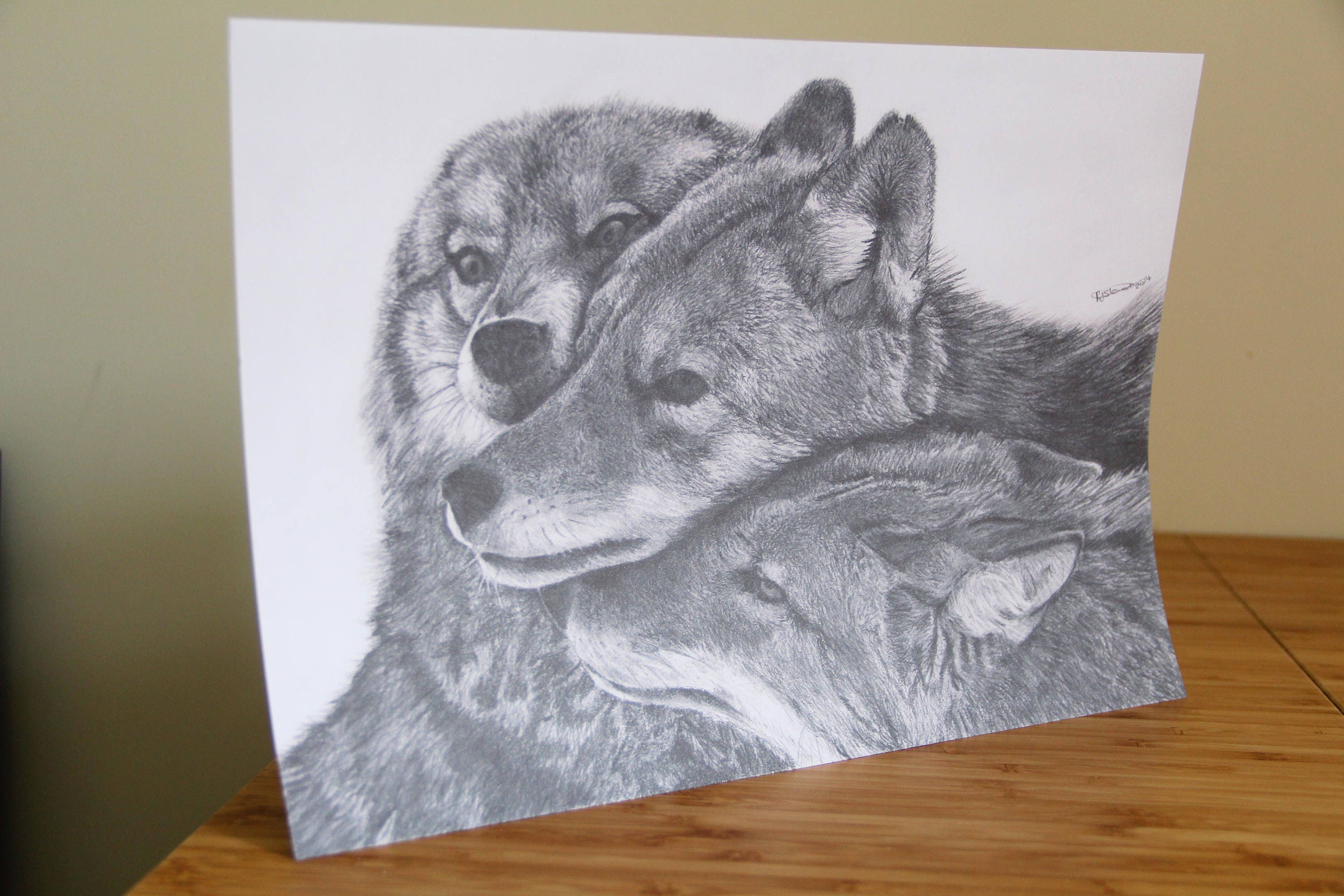 Wolfpack A4/A5 Print of an Original Drawing by Robert J - Etsy