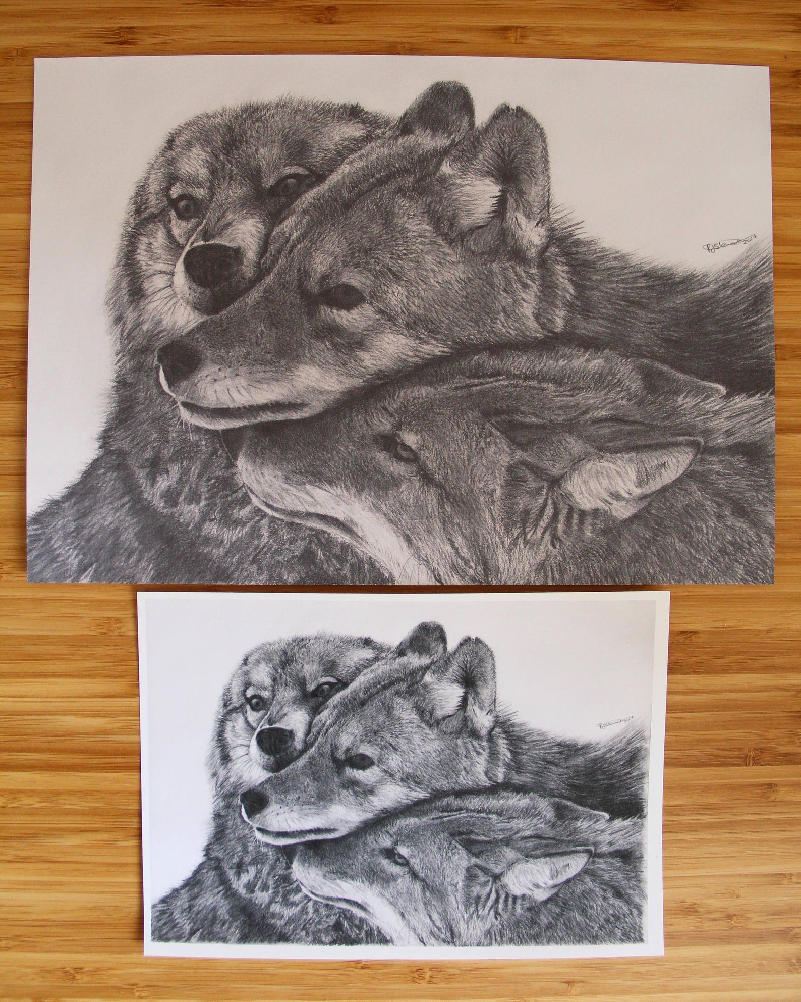 Wolfpack A4/A5 Print of an Original Drawing by Robert J - Etsy