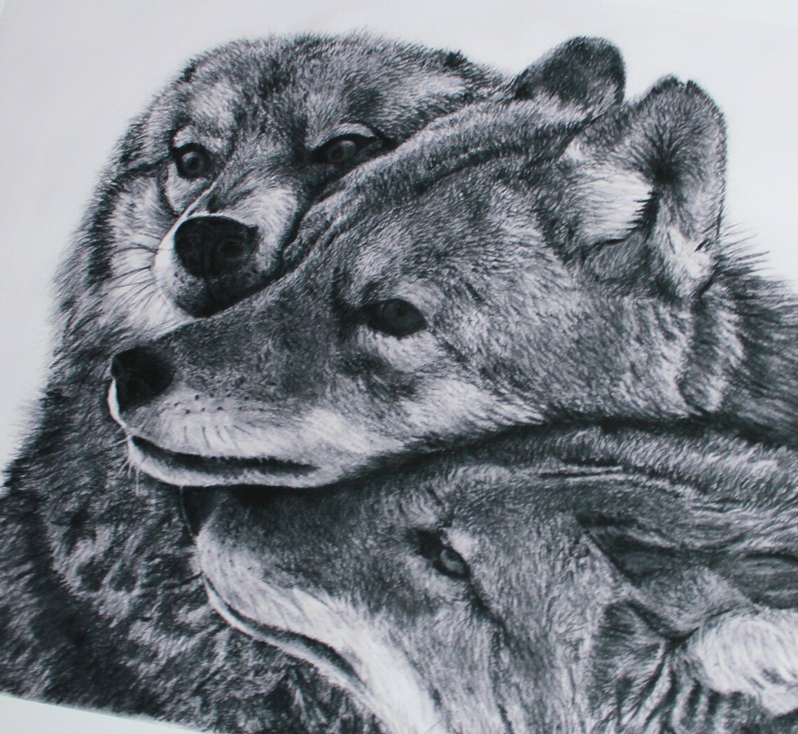 Wolf Pack Limited Edition Signed Giclee Print of an Original - Etsy