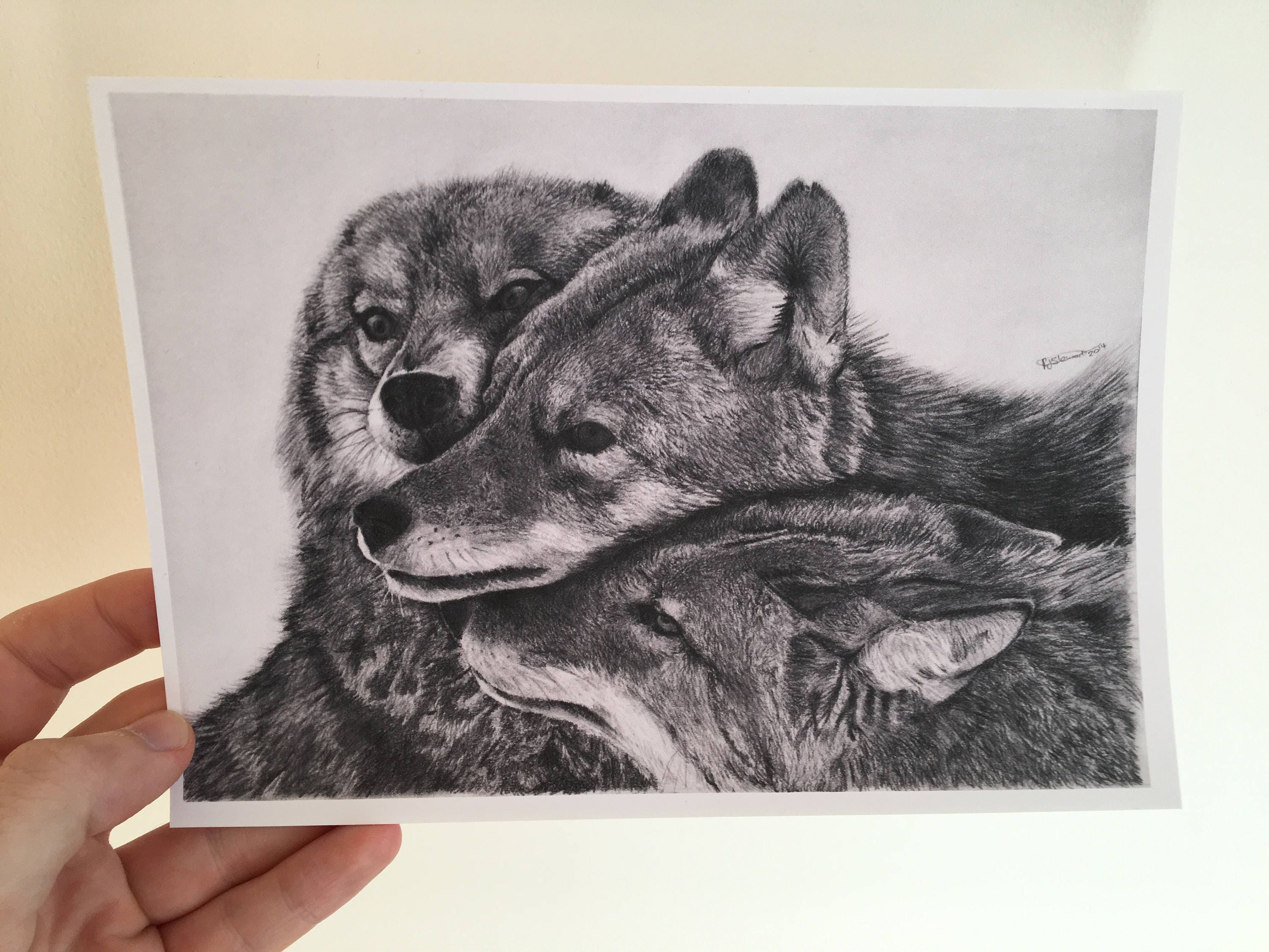Wolfpack A4/A5 Print of an Original Drawing by Robert J - Etsy