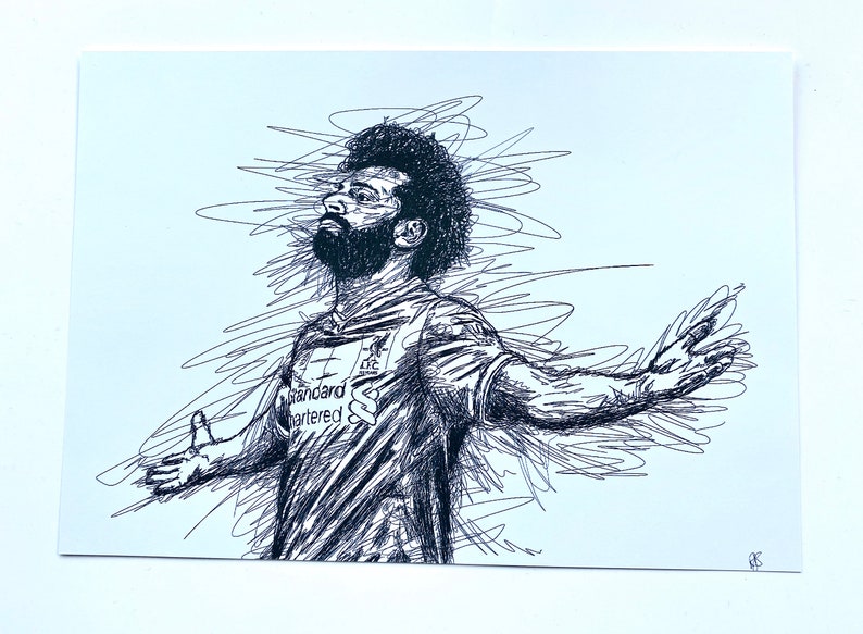 Salah A4 Print of an Original iPad Scribble Drawing by - Etsy