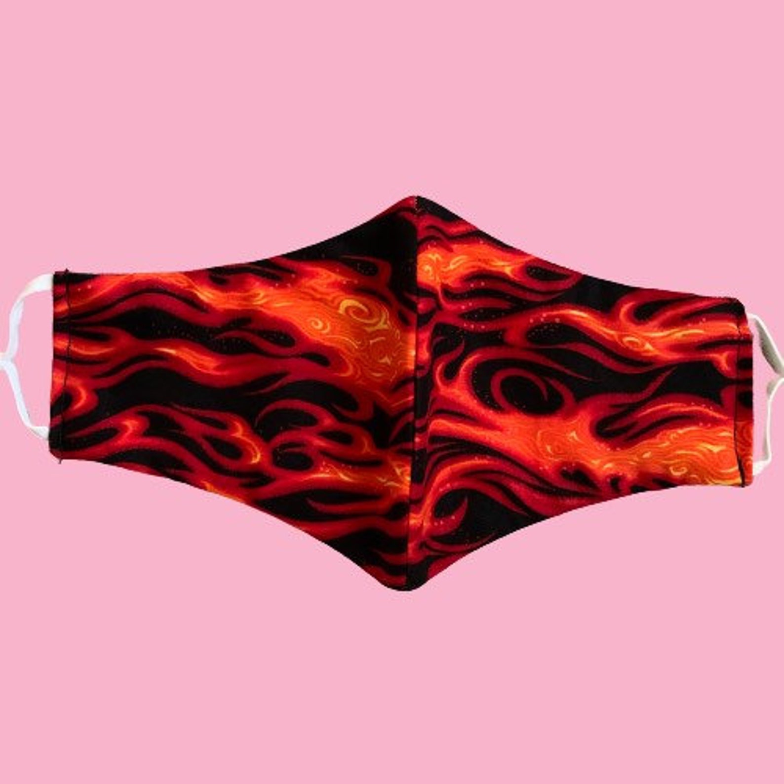 Flames Face Mask/Red Flames Print Face Mask/Fire Face | Etsy
