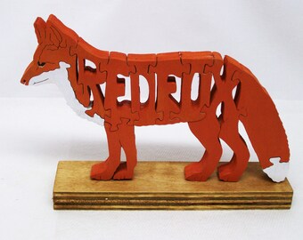 Fox Wooden Puzzle Pattern - Etsy