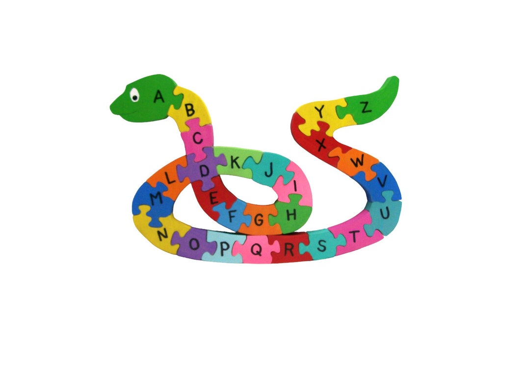 Snake Alphabet Puzzle, Kids Educational Puzzle, Puzzle Child ...