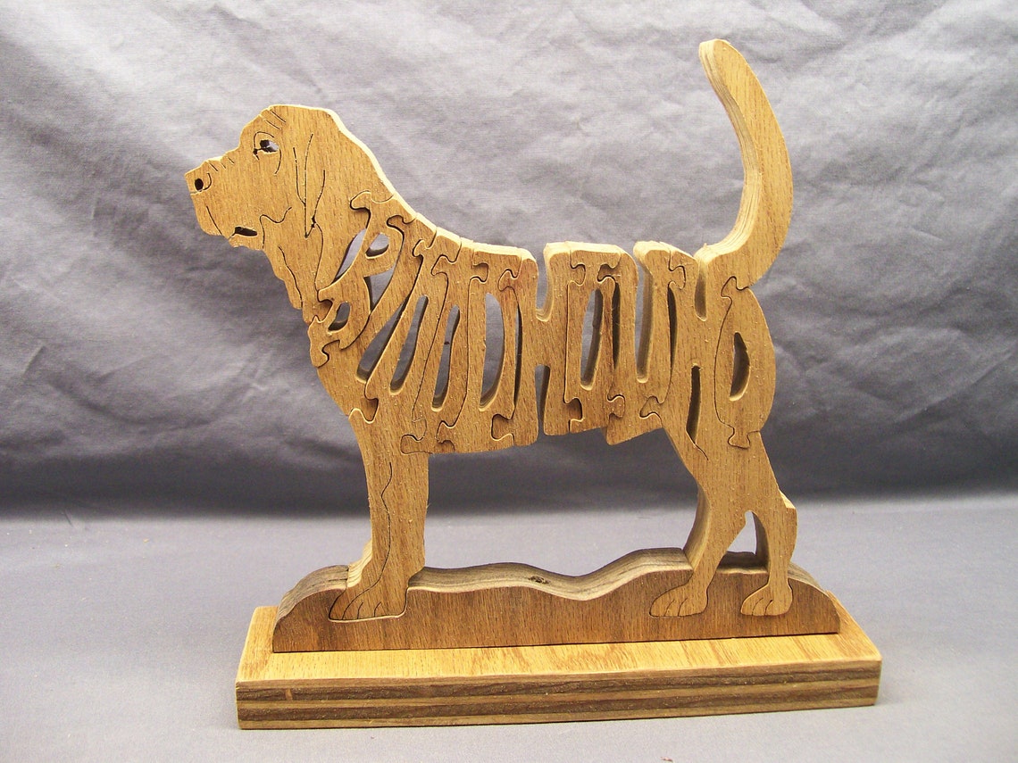 Blood Hound Hunting Dogs Animal Puzzles Wooden Animal | Etsy
