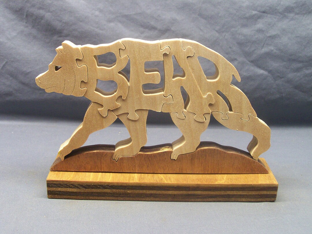 Bears, Black Bear, Grizzly Bear, Bear Puzzles, Wooden Name Puzzles ...