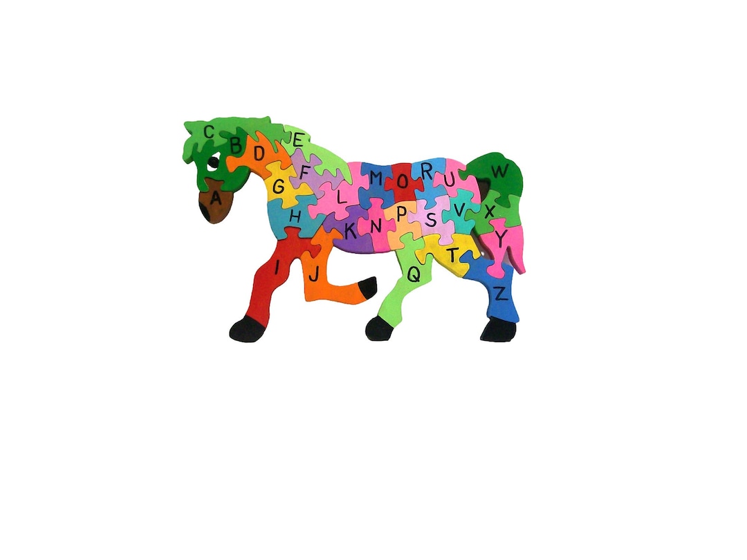 Horse Puzzle Horses Wooden Horse Puzzle Wooden Alphabet Etsy horse-puzzle-horses-wooden-horse-puzzle-wooden-alphabet-etsy