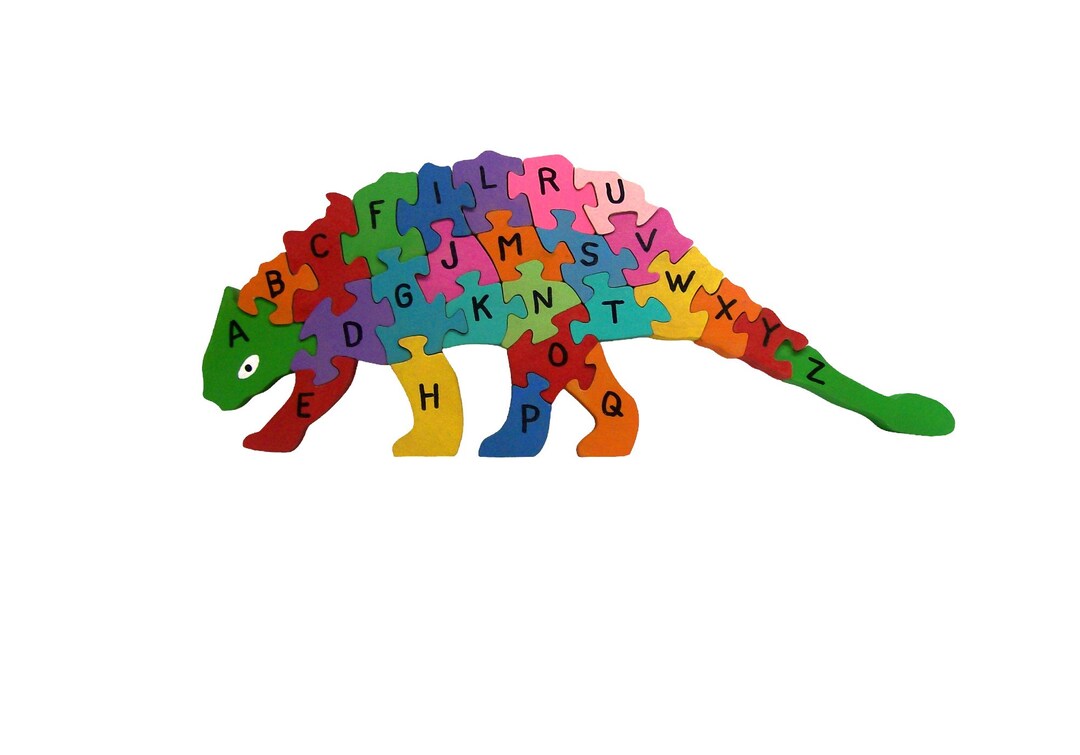 Dinosaur Alphabet Puzzle, Puzzle Child Educational, Kids Educational ...