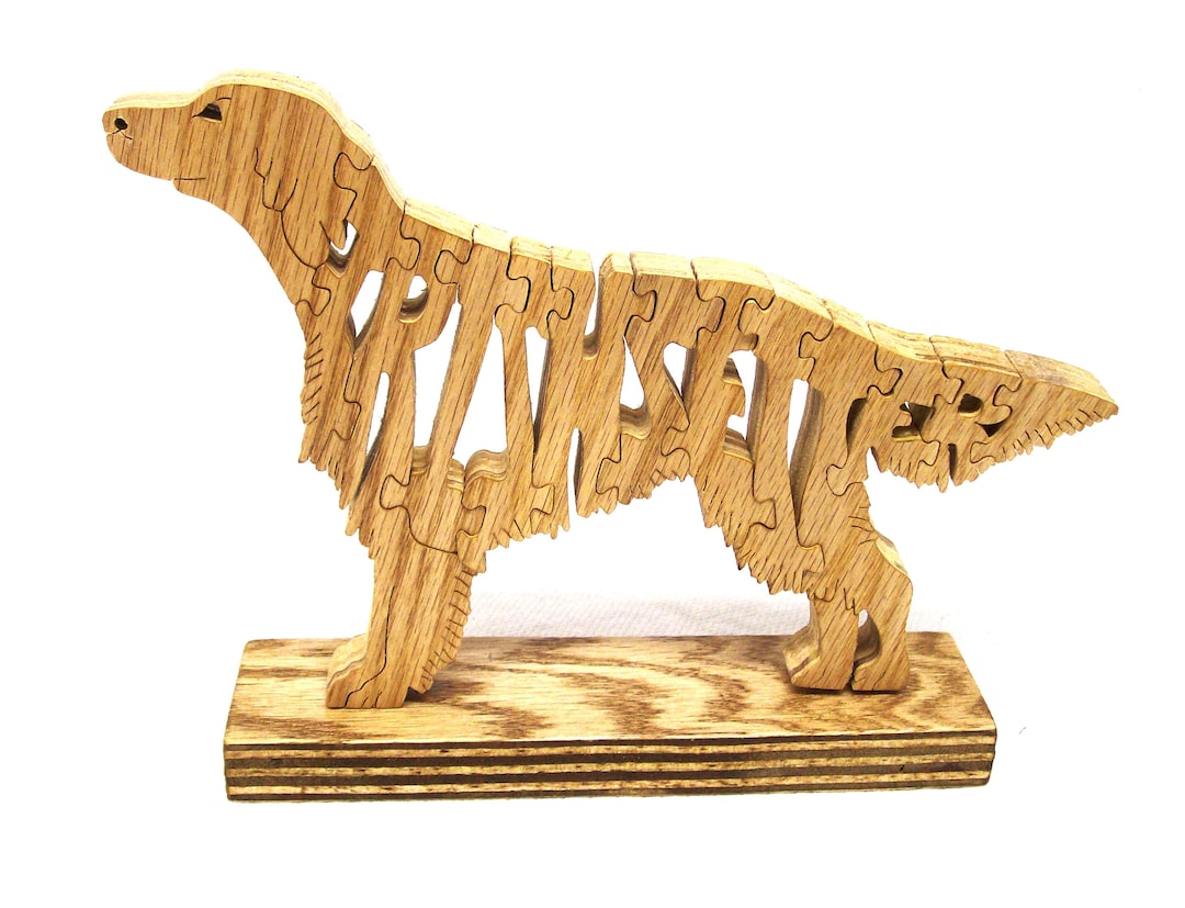 Irish Setter Dog Puzzle, Wooden Dog Puzzle Irish Setter, Irish Setter ...