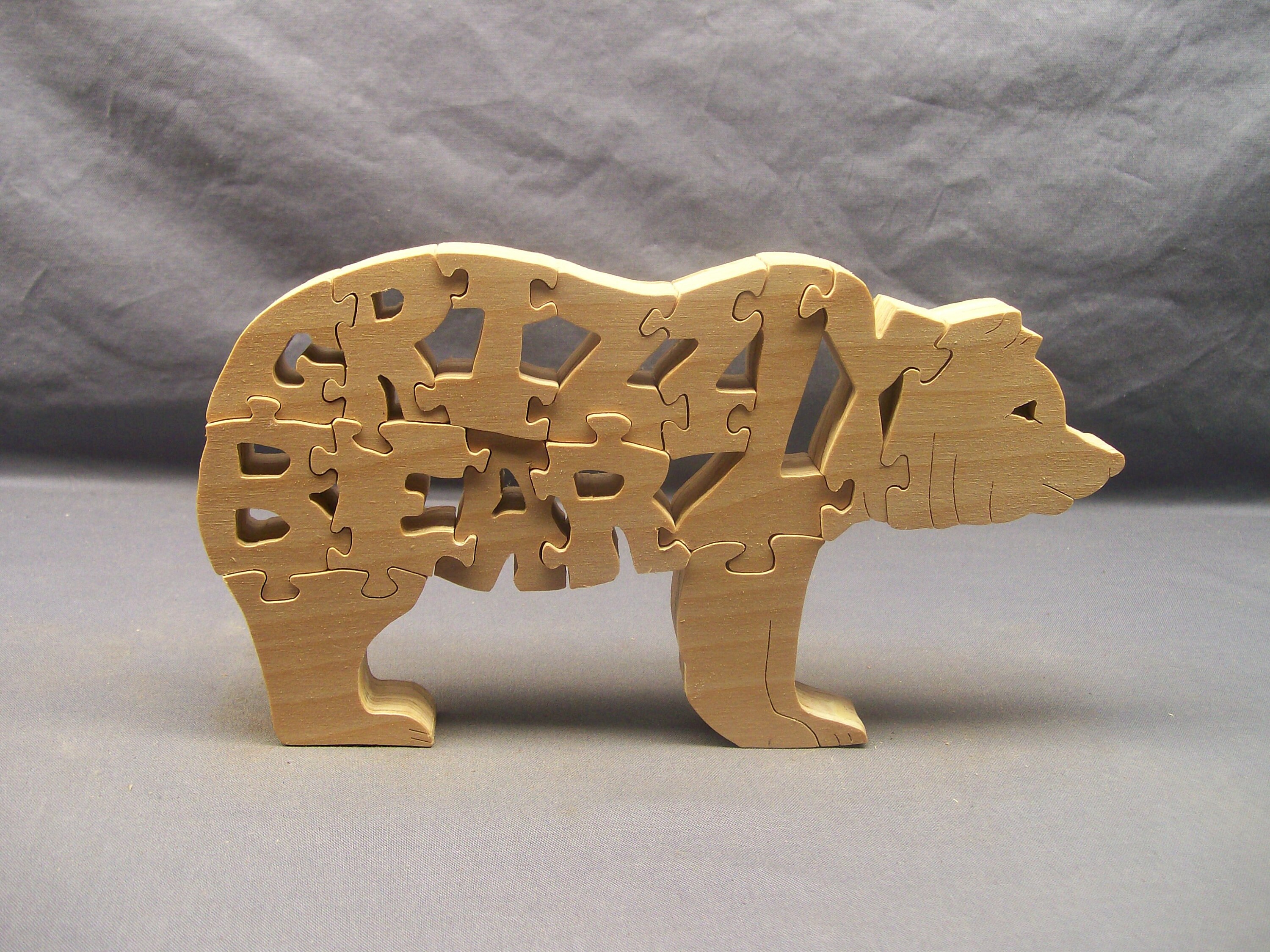 Grizzly Bear, Bears, Bear Puzzles, Handcrafted Wood Puzzles, Wooden ...