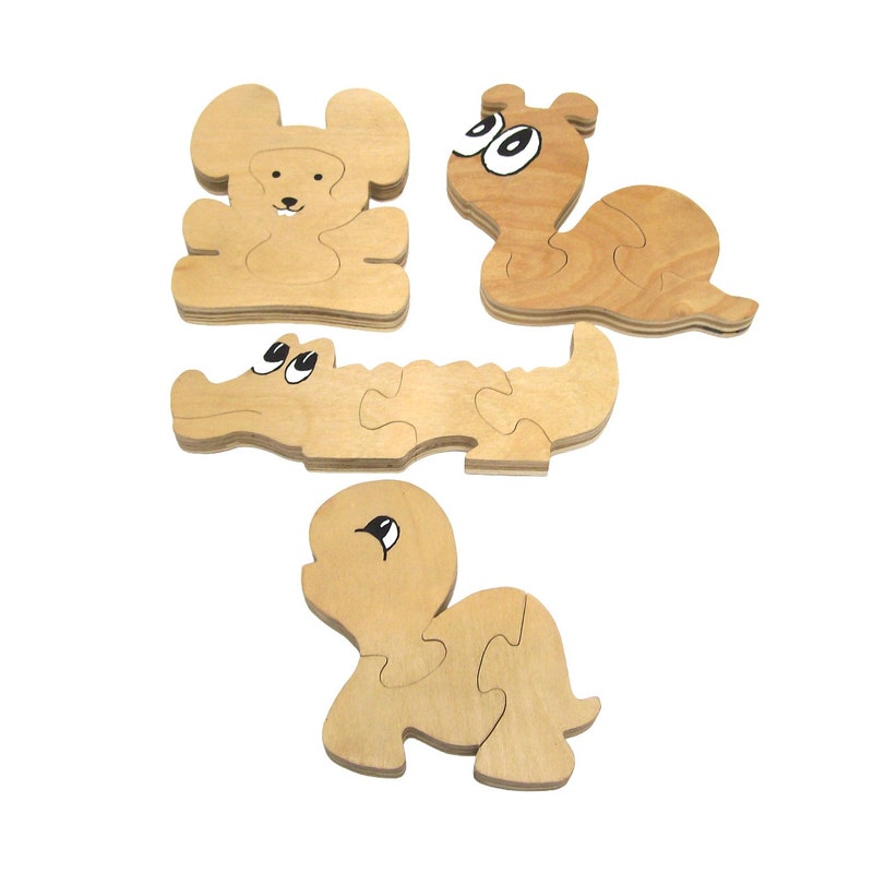 Wood Animal Puzzle - Etsy