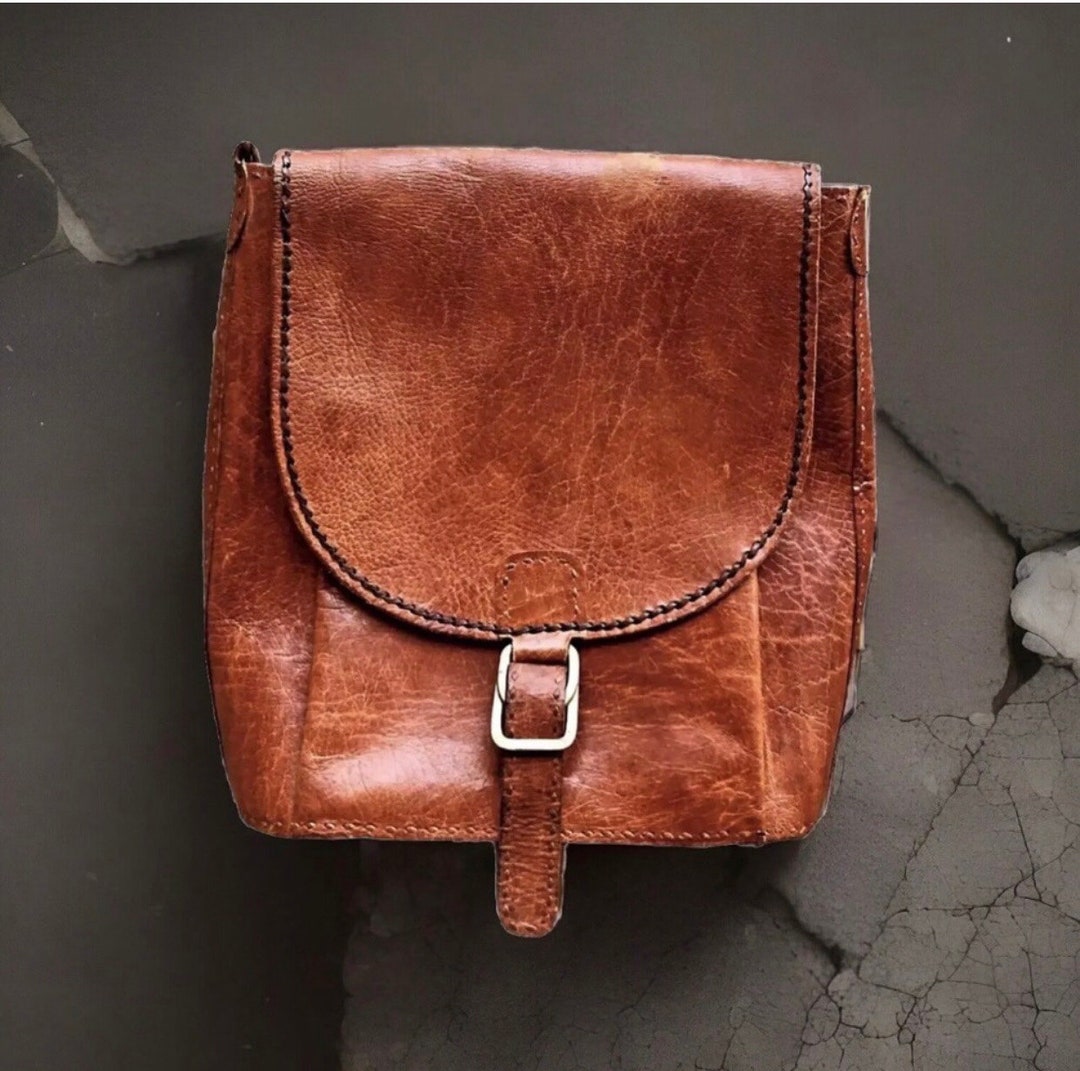 Handmade Handstitched Leather Satchel - Etsy