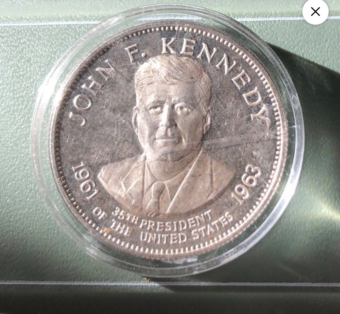 JFK Sterling Commerative 1961 1963 Coin - Etsy