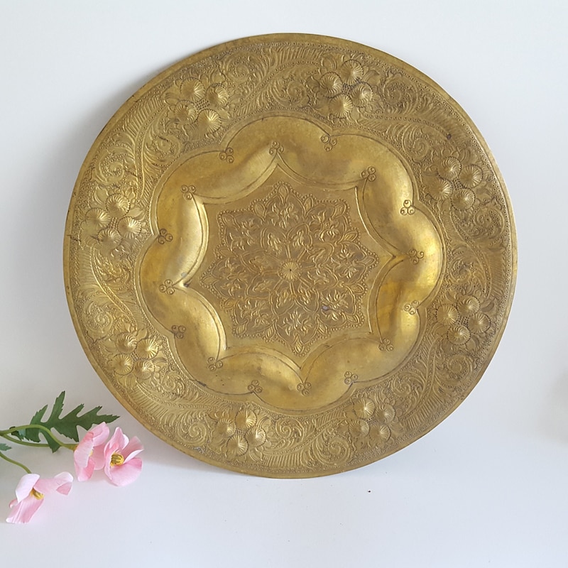 Heavy Brass Round Plate - Etsy