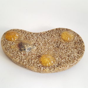 MCM Boomerang! Vintage Ashtray Abalone Shells & Glitter in Resin Vomit ...