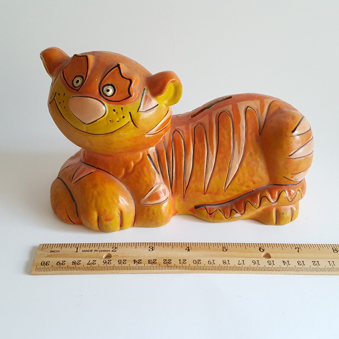Bat Eyed Cat Vintage Orange Tabby Coin Bank Halloween Retro - Etsy