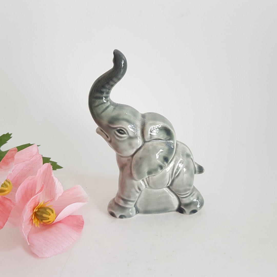 Trunk Up Vintage Goebel Elephant Figurine West Germany 554, 3.5 Tall - Etsy