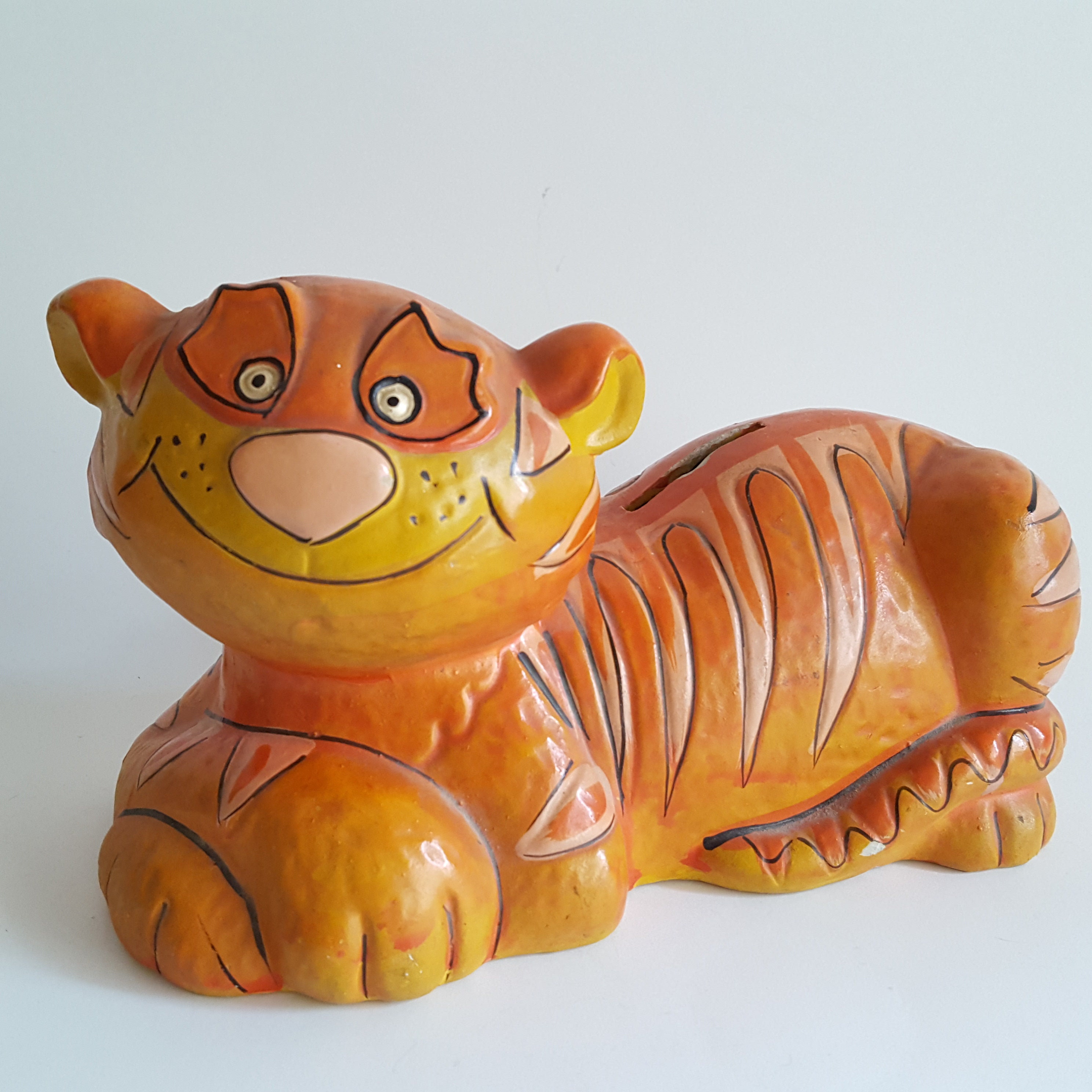 Bat Eyed Cat Vintage Orange Tabby Coin Bank Halloween Retro - Etsy